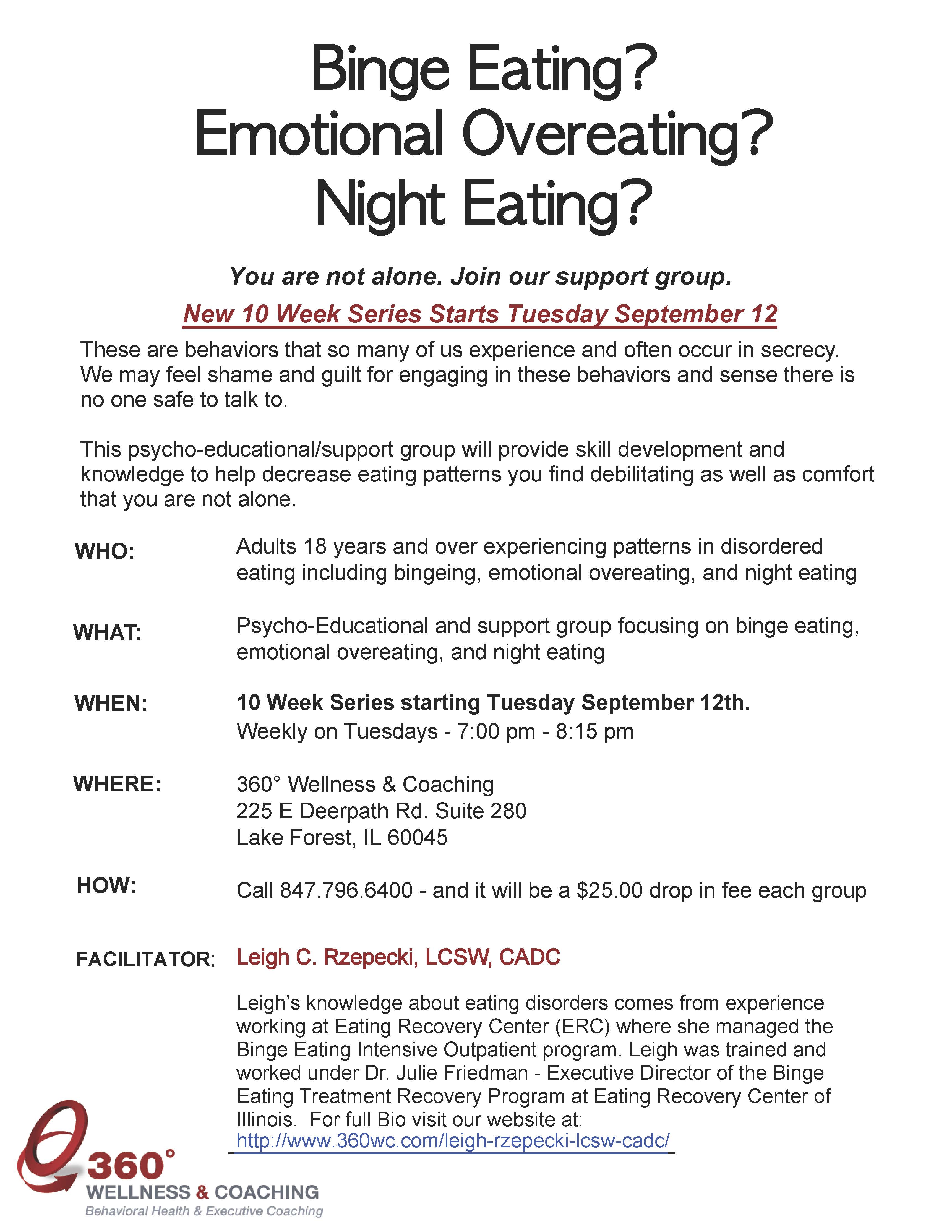 360 Degrees Wellness and Coaching – Lake Forest, Illinois Binge Eating ...